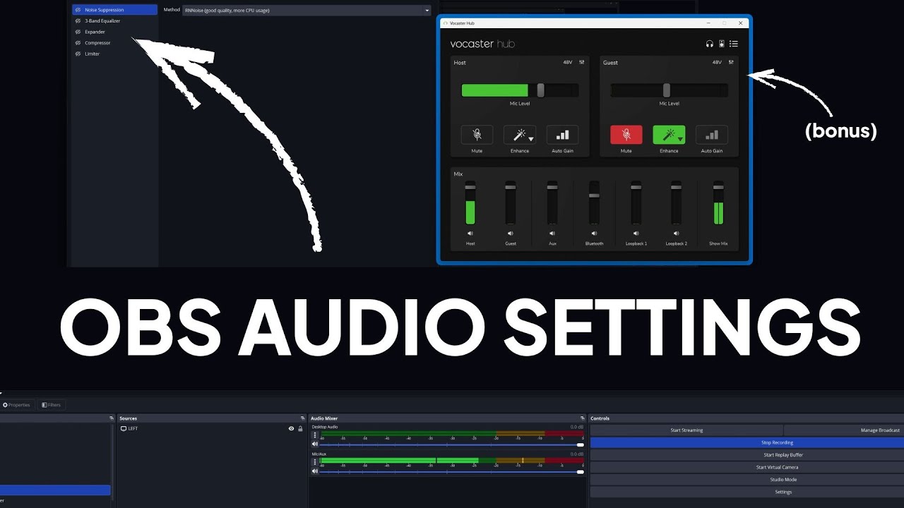 Talking Head OBS Audio Settings
