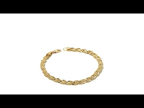 Michael Anthony Jewelry 10K Double Rope Chain Bracelet