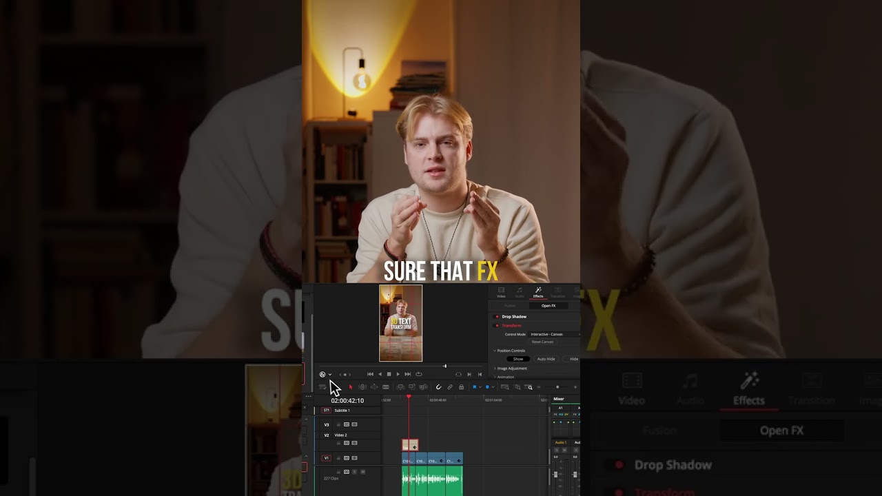 How to 3d transform your text, graphic or video in DaVinci Resolve #davinciresolve