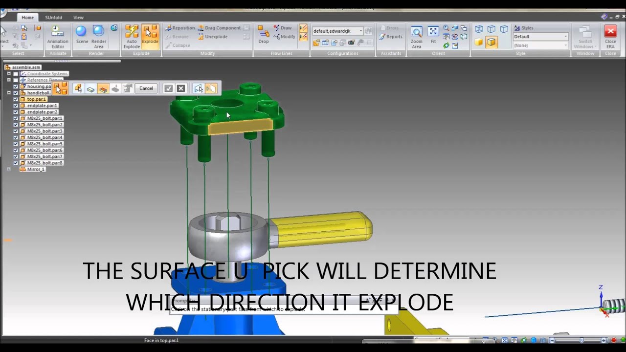 Tutorial For Exploded View : SOLID EDGE ST6