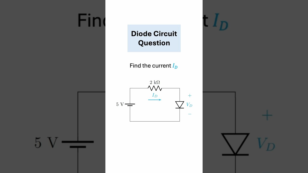 How to Solve a Diode Circuit #electrical #electricalengineering #electronic #electronics