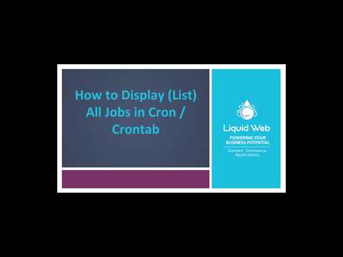 How To Display (list) All Jobs In Cron/Crontab