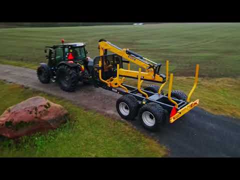 Valtra G125 tractor with Oniar group 1 trailer 2WD & Oniar 8800 crane with radio remote control
