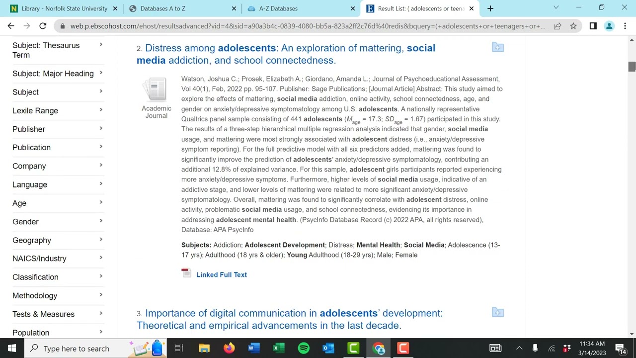 Accessing NSU Library Databases
