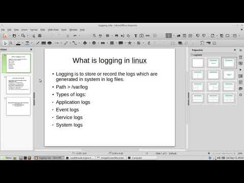 What is logging in linux? Explained in tamil.