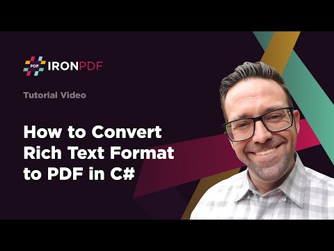 How to Convert RTF to PDF Using C# | IronPDF