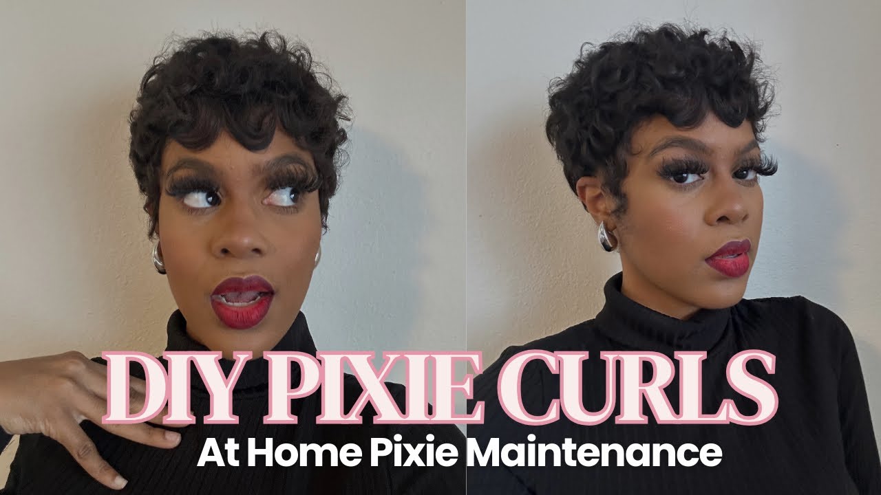 DIY PIXIE CURLS: At Home Pixie Maintenance for Beginners| Betty Boop Curls| Pixie Cut Curl Tutorial