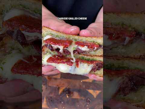 The BEST Caprese grilled cheese #food
