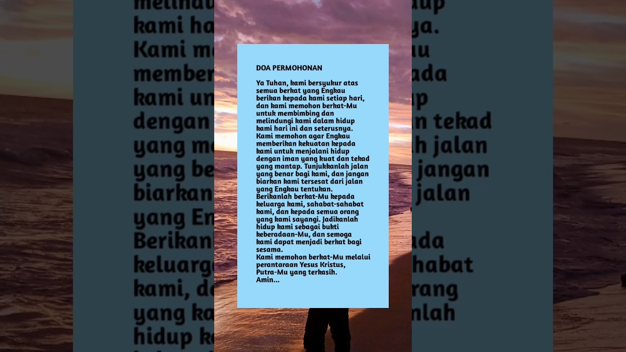 Doa permohonan pagi katolik #katolik #pengikutyesus #motivasihidup #doapermohonan