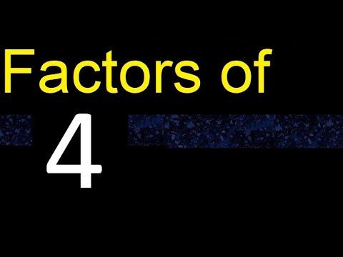 factors of 4 , how to find factors of an integer, dividers of . quick method trick fast