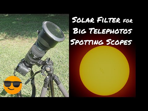 Solar Eclipse Filter For Big Telephoto Lenses and Spotting Scopes