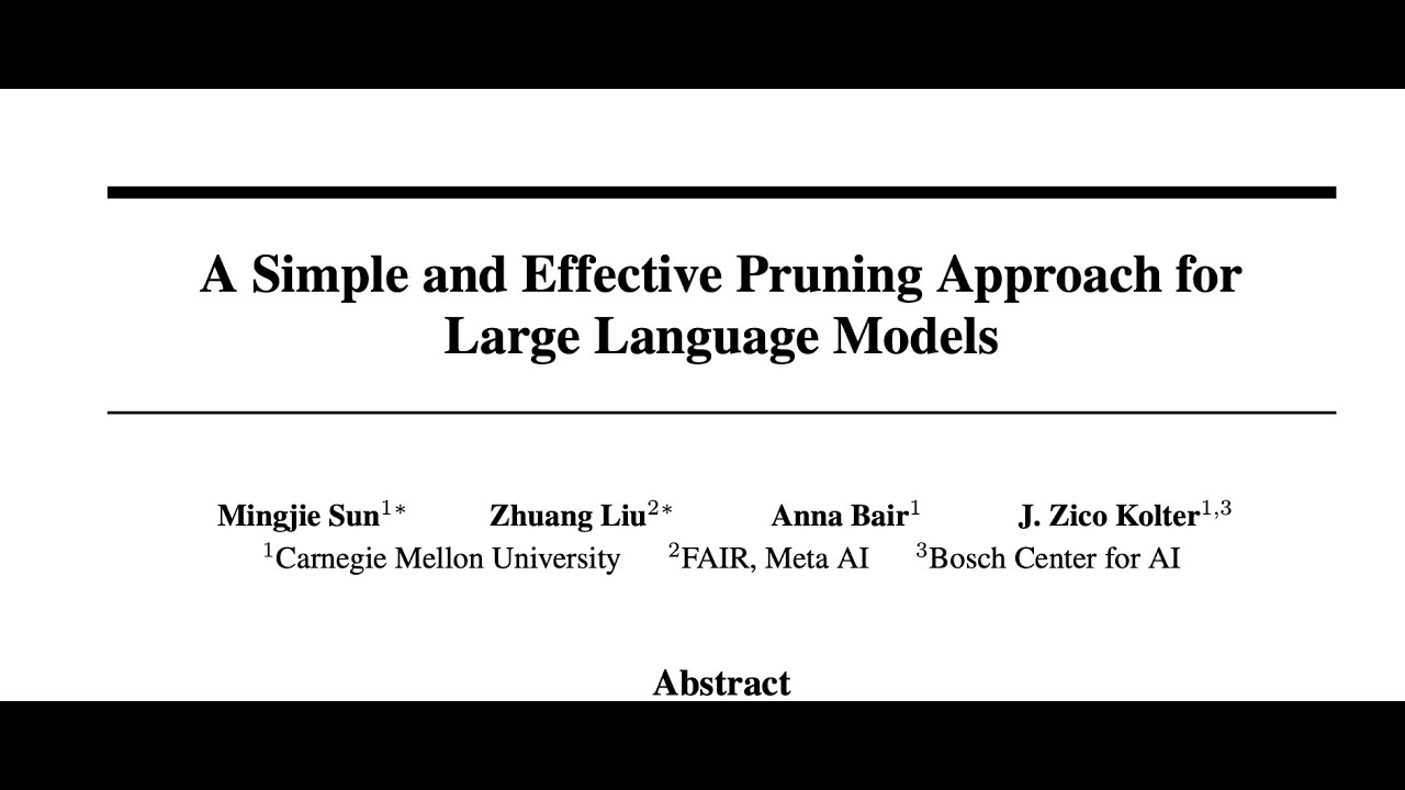 A Simple and Effective Pruning Approach for Large Language Models