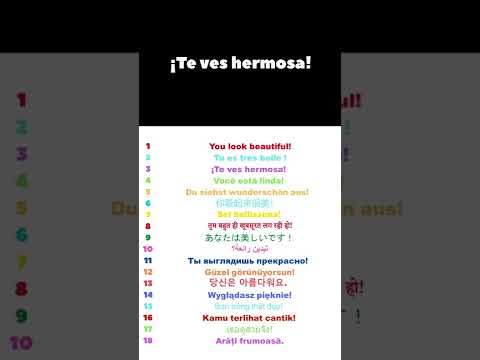 How to say YOU LOOK BEAUTIFUL! in Spanish
