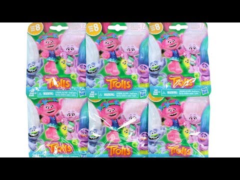 Trolls Series 8 Let's Glow Trolls Blind Bag Glow in the Dark Unboxing Toy Review