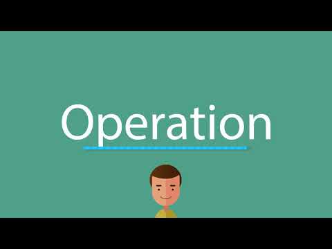 How to pronounce Operation