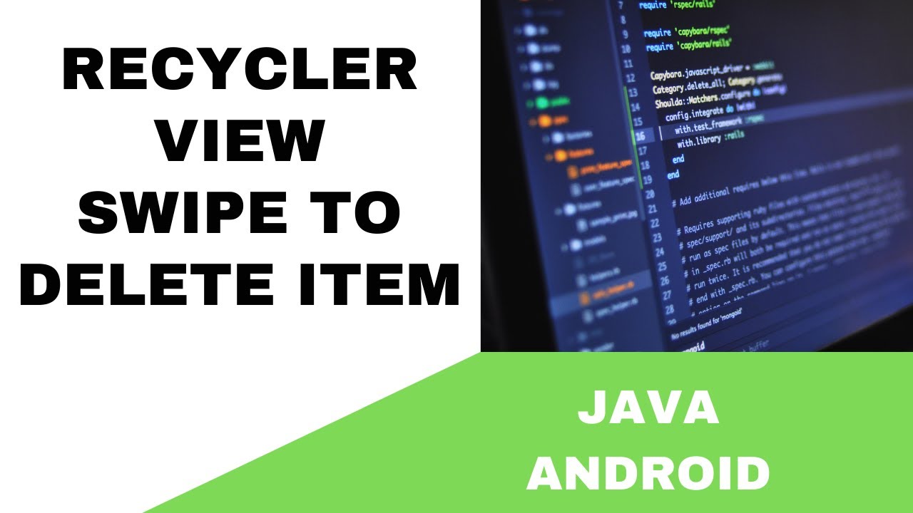 ANDROID - RECYCLERVIEW SWIPE TO DELETE ITEM TUTORIAL IN JAVA