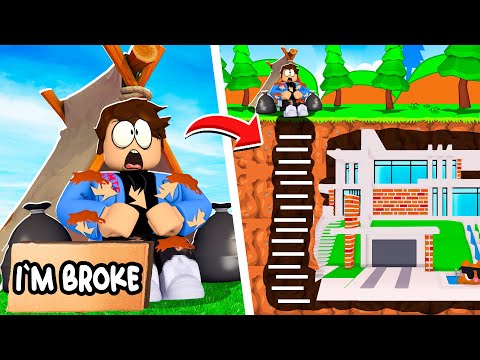 Pretending to be POOR But Secretly Having a MANSION! (Roblox Bloxburg)