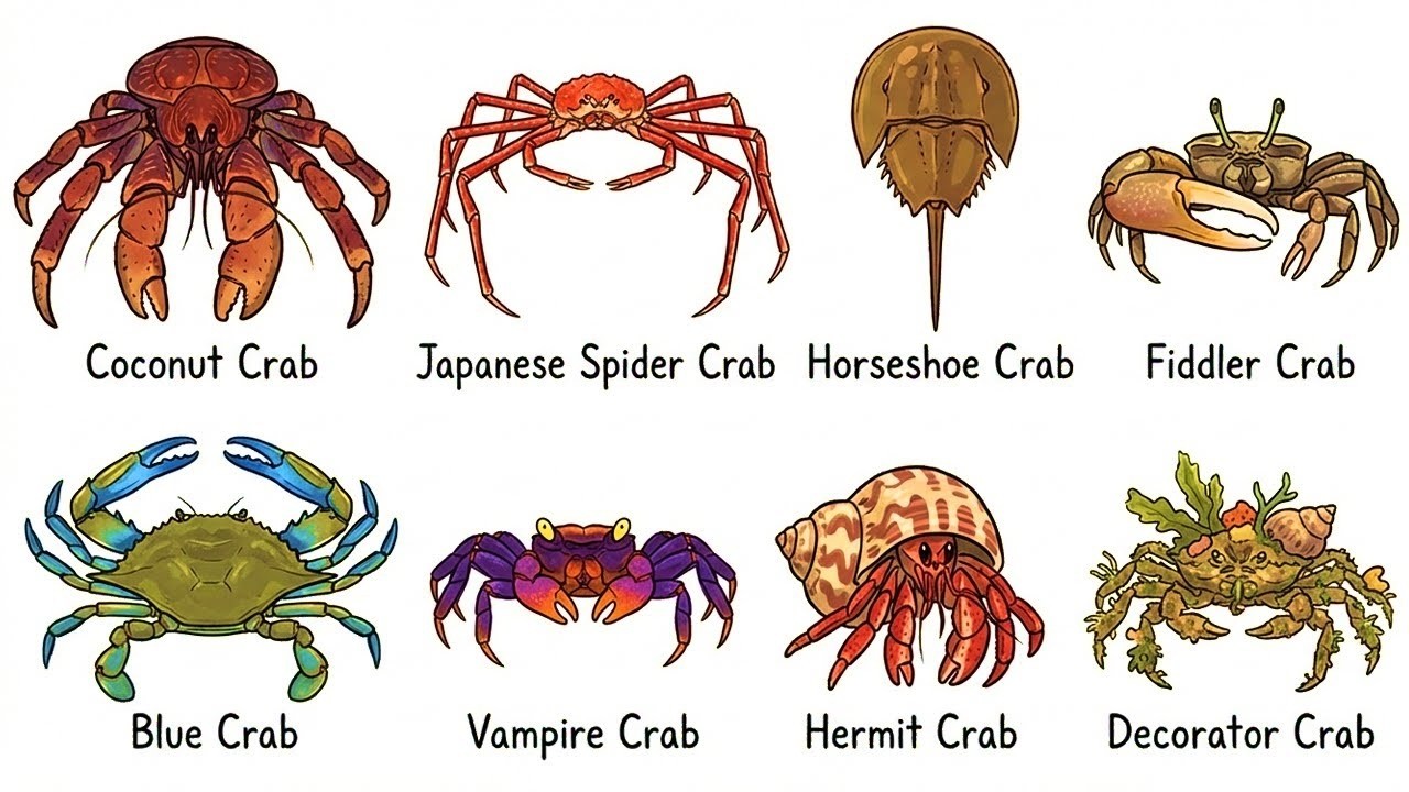 All crab species explained in 17 minutes