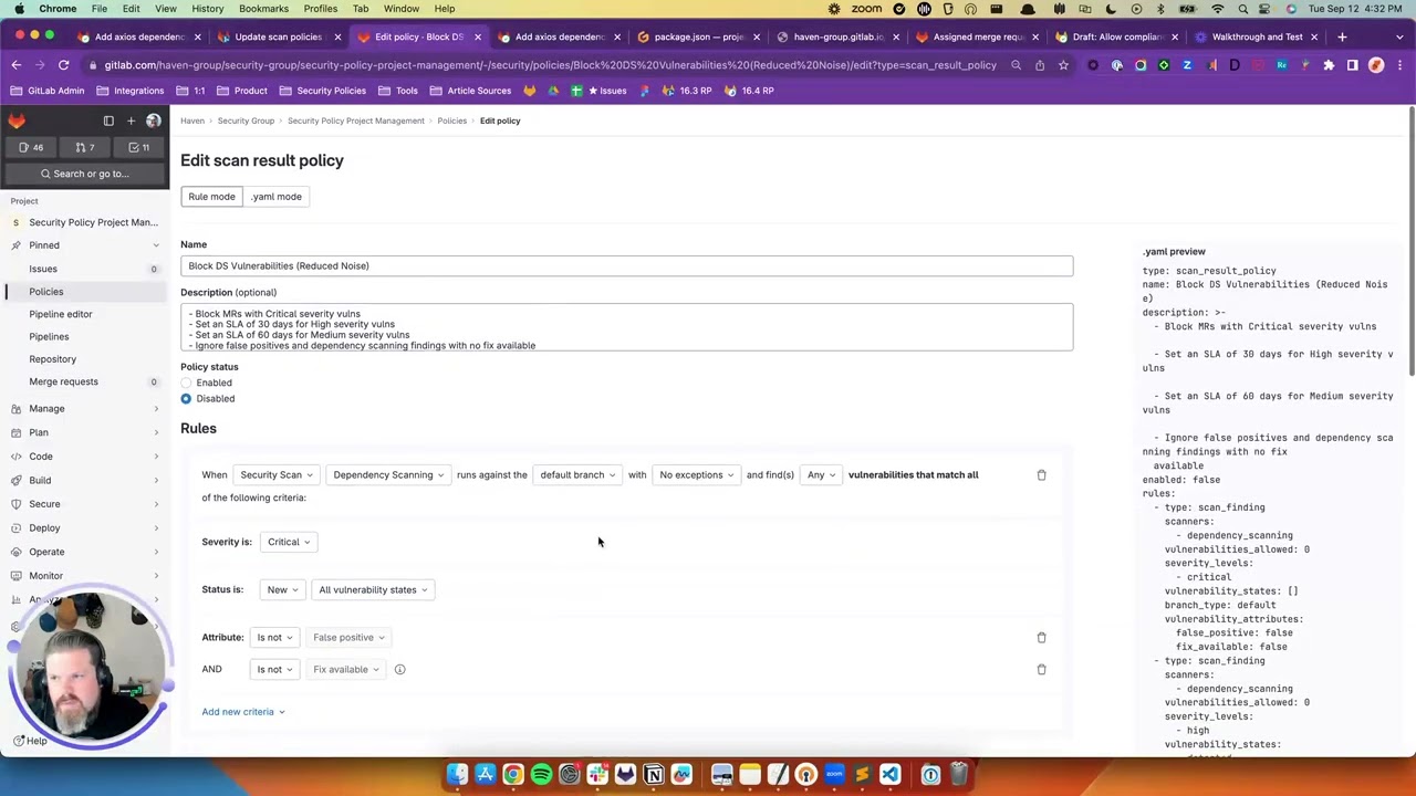 Using GitLab Security Policies to Enforce Vulnerability Management SLAs