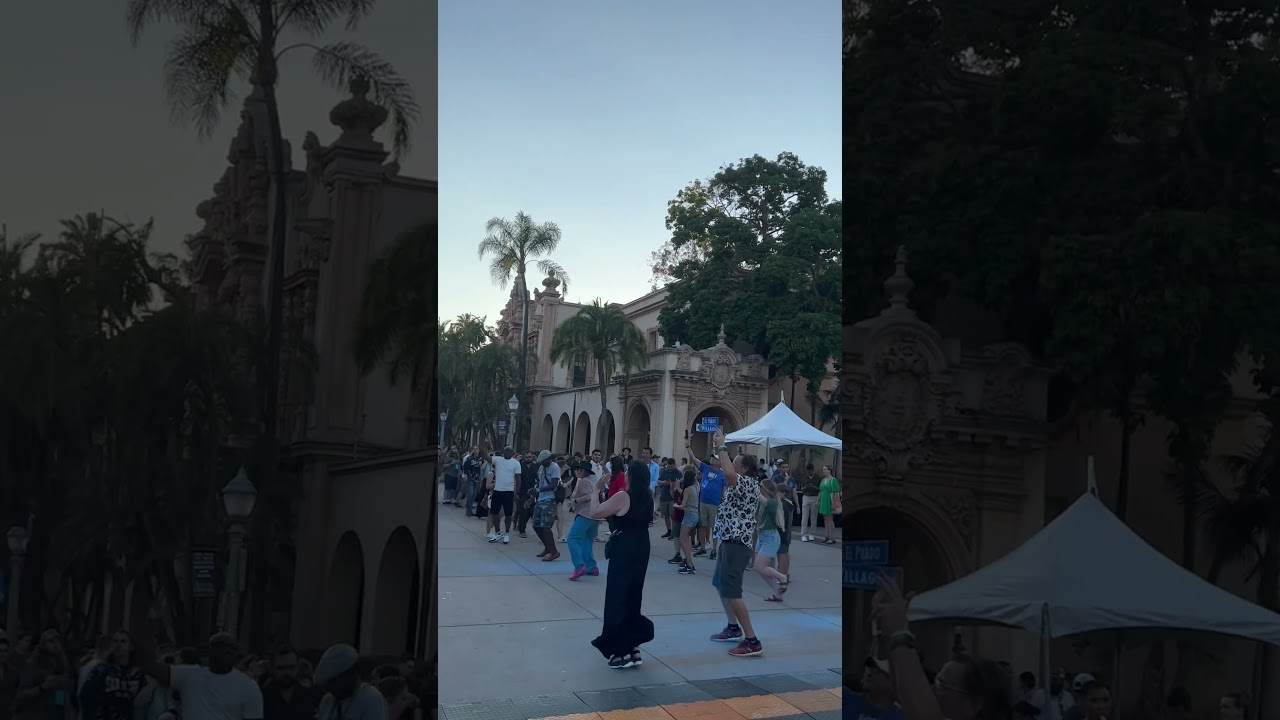 Dancing at the Balboa Park in San Diego