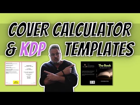 Create a book cover using Amazon KDP's cover calculator and template.