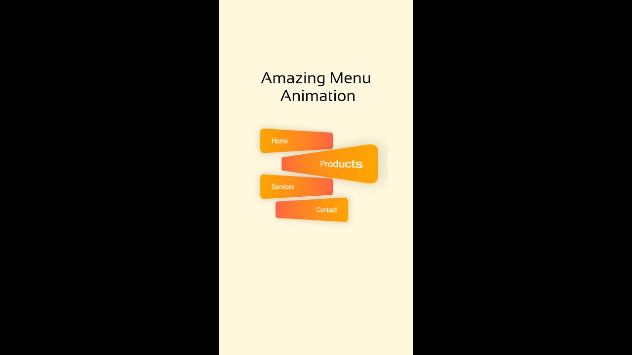 Magic Navigation Menu Using Html CSS & Javascript || #html #css #javascript #shorts #code