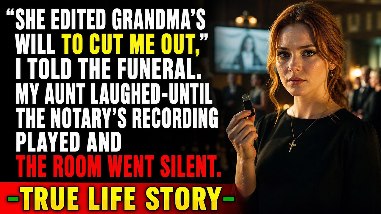 My Aunt Edited Grandma's Will To Cut Me Out—The Notary's Recording Played At The Funeral