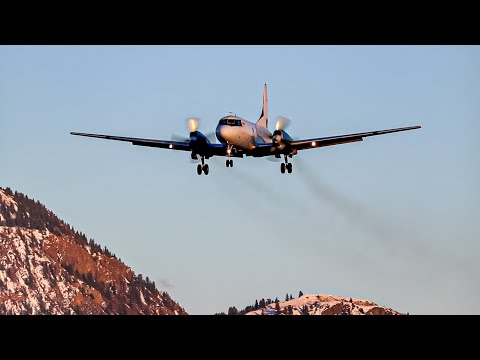 KF Aero Convair CV-580 Gorgeous Approach and Smooth Landing at Kamloops Airport.