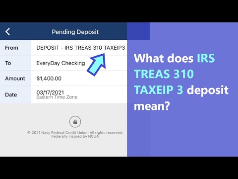 IRS TREAS 310 TAX EIP 3 - meaning of the ACH deposit! Is it mistake or another stimulus payment?