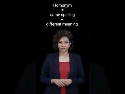 Homonym in English