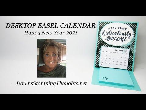 DESKTOP EASEL CALENDAR Happy New Year 2021 !
