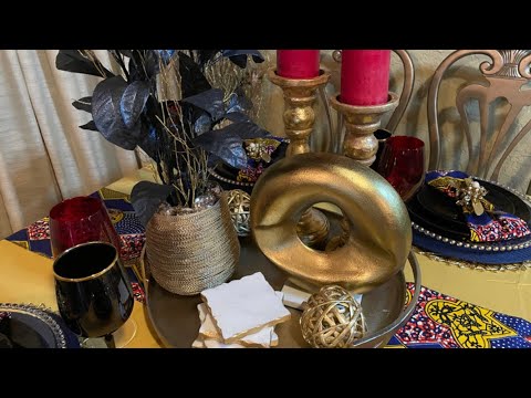NEW! BLACK HISTORY INSPIRED ELEGANT TABLESCAPE | AFROCENTRIC | HOW TO | DIY #blackhistorymonth