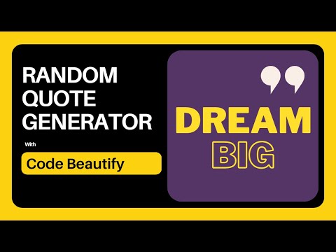 Random Quote Generator || Quote Generator for You || Generate Quotes