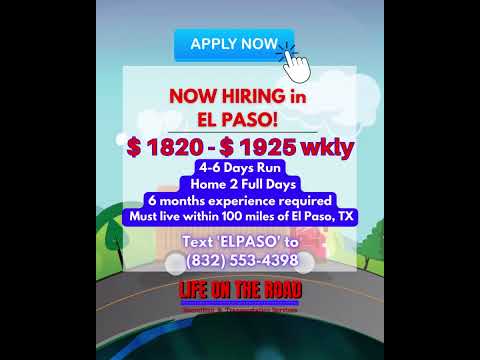 CALLING ALL CLASS A CDL DRIVERS IN EL PASO, TX!