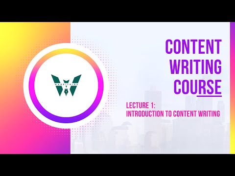 Free content Writing Class|| Lecture 1 || Introduction To Content Writing