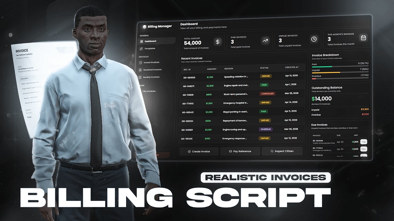 FiveM Billing System | Business Invoices & Management | ESX, QBCore, QBox