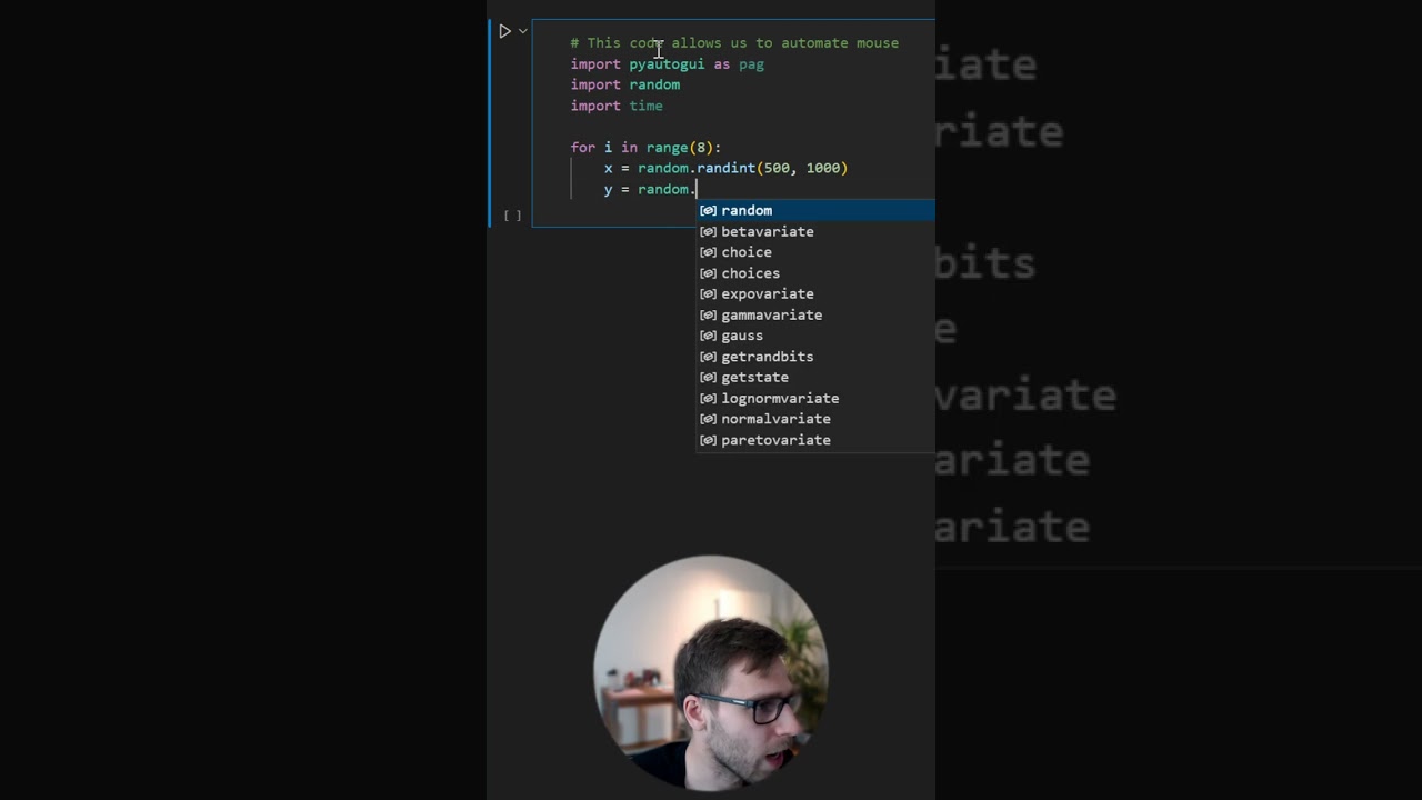 Random Mouse Movement in Python using PyAutoGUI