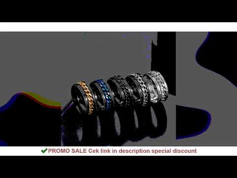 Cool Stainless Steel Rotatable Men Ring High Quality Spinner Chain Punk Women Jewelry for Party Gift