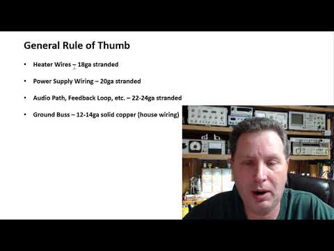 What size wire to use in building a tube amplifier   BG155