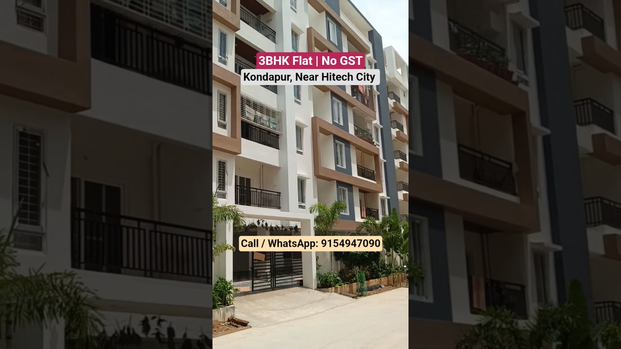 3BHK Flat For Sale in Kondapur Hyderabad | Near Hitech City | #shorts #youtubeshorts #ytshorts