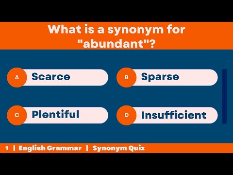 Synonym Quiz : Test Your English Grammar Skills