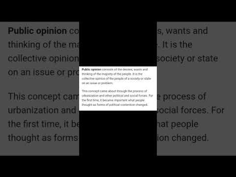 what is public opinion? in politics
