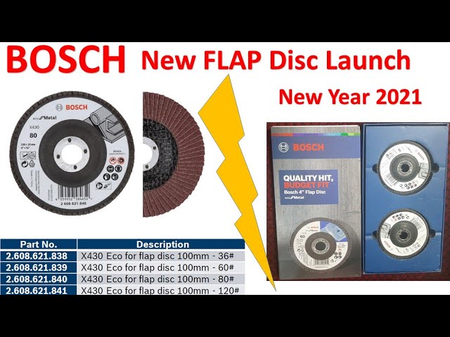Abrasive Discs - Round Abrasive Bosch 100 mm 60 grit Flap Disc, Size: 4 ...