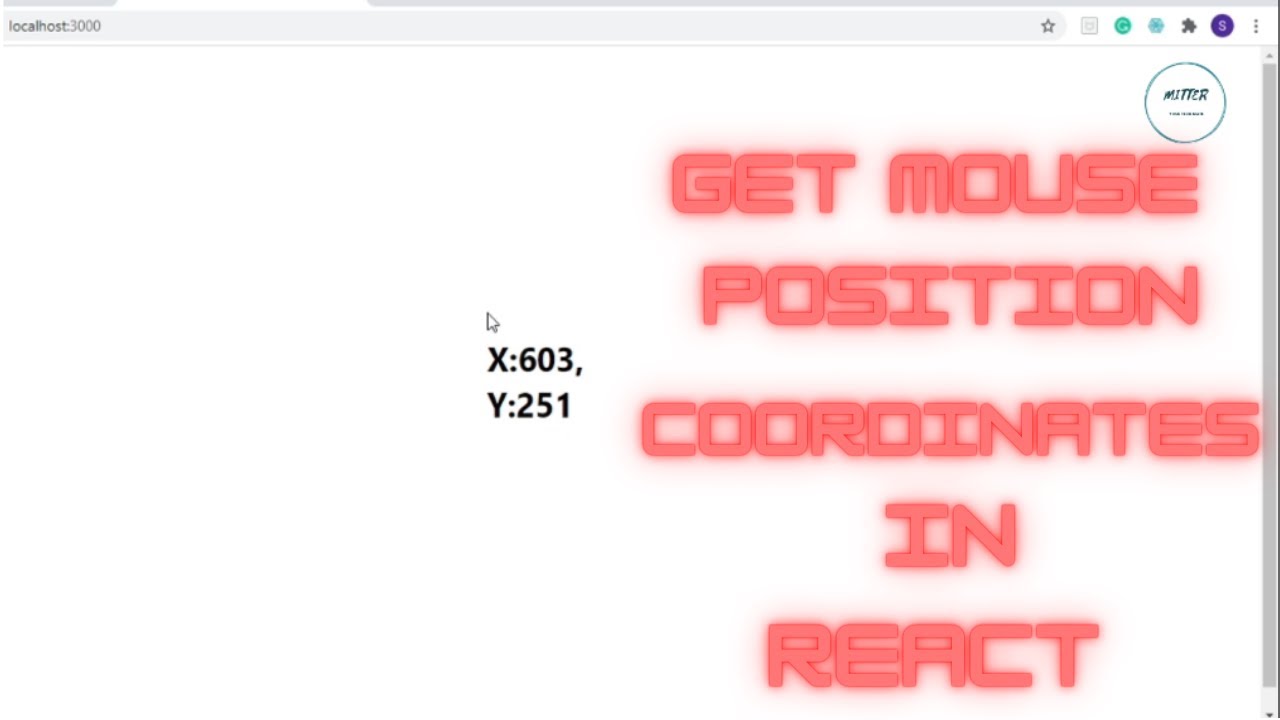 Get Mouse Position Coordinates in Javascript and React