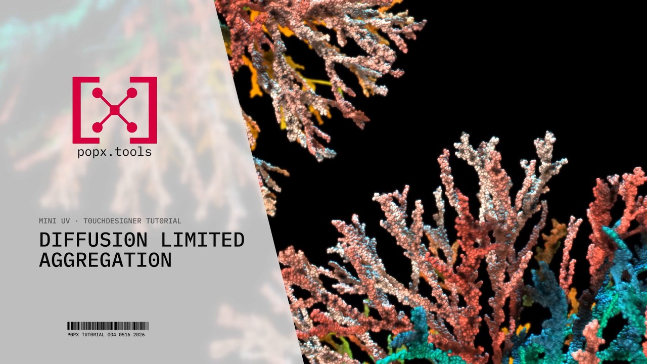 How to Build Diffusion Limited Aggregation with POPX - TouchDesigner Tutorial