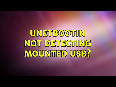 UNetbootin not detecting mounted USB? (2 Solutions!!)