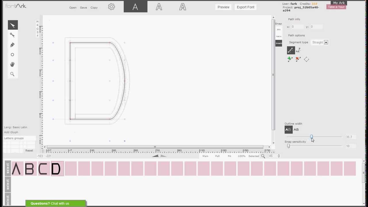 FontArk - Creating Skeleton
