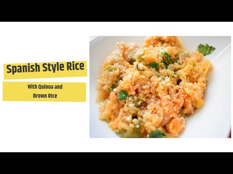 Spanish Rice | Spanish Rice With Quinoa and Brown Rice In Instant Pot Pressure Cooker.