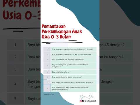 Pemantauan Perkembangan Anak Usia 0-3 Bulan