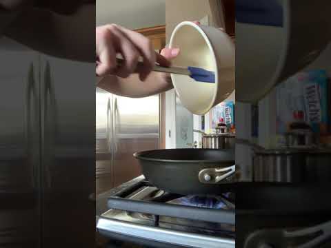 using a rubber spatula